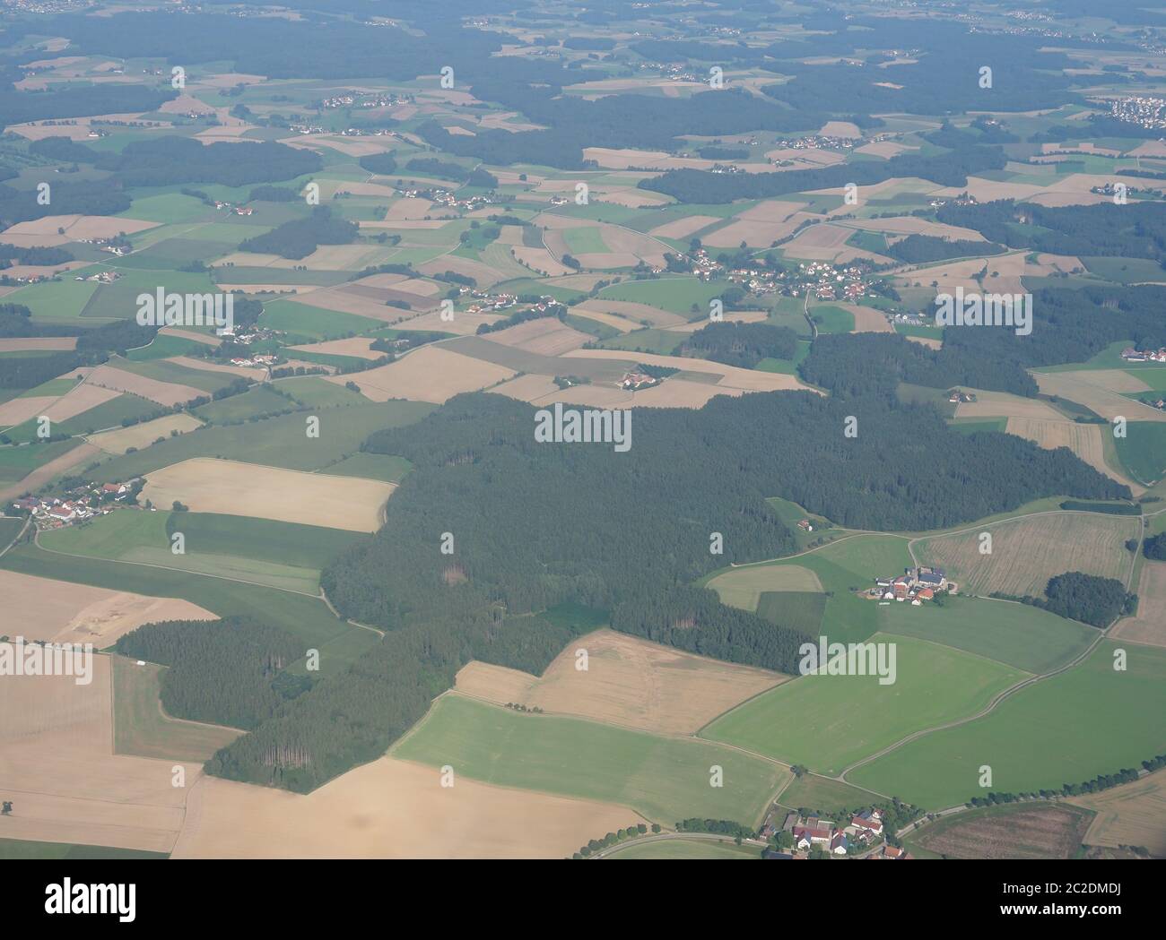 aerial view of Germany landscape between Koeln and Muenchen Stock Photo ...