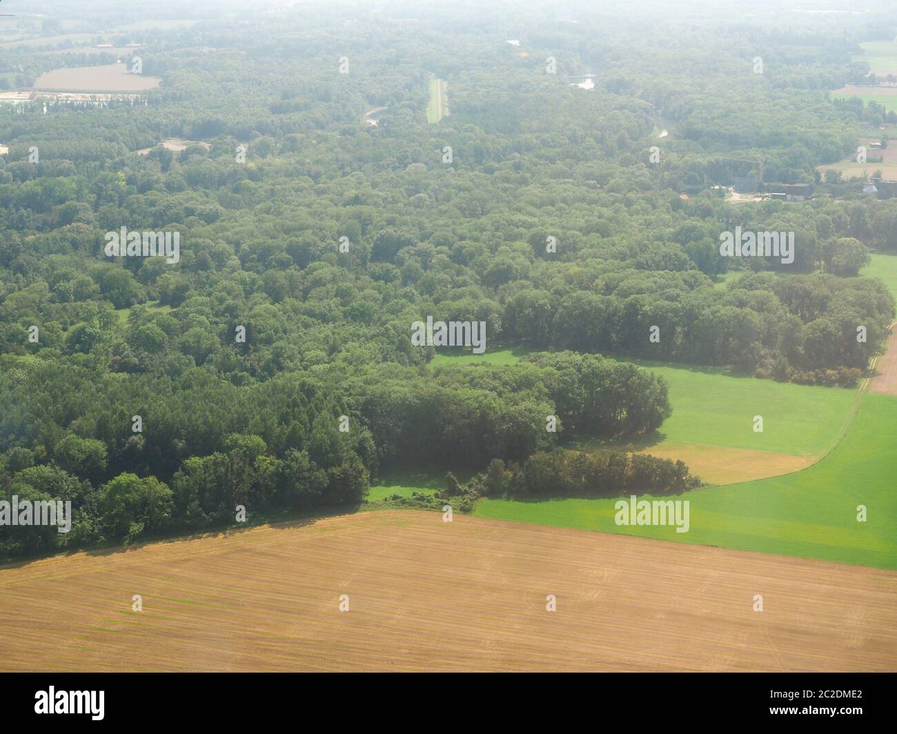 aerial view of Germany seen from plane Stock Photo - Alamy