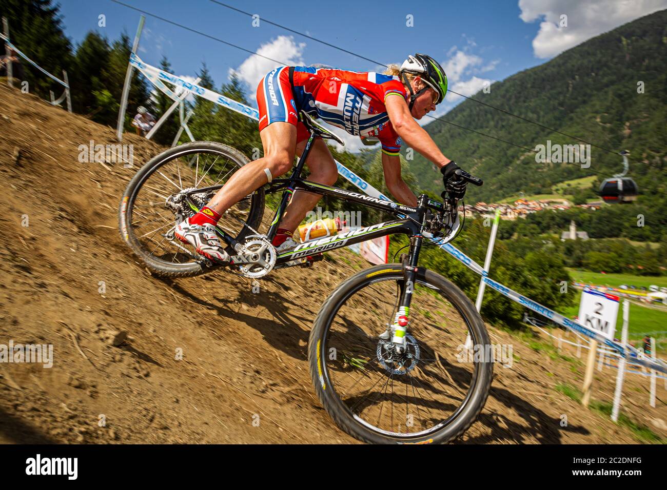VAL DI SOLE, TRENTINO, ITALY - AUGUST 20, 2011. Gunn-Rita Dahle Flesjaa ...