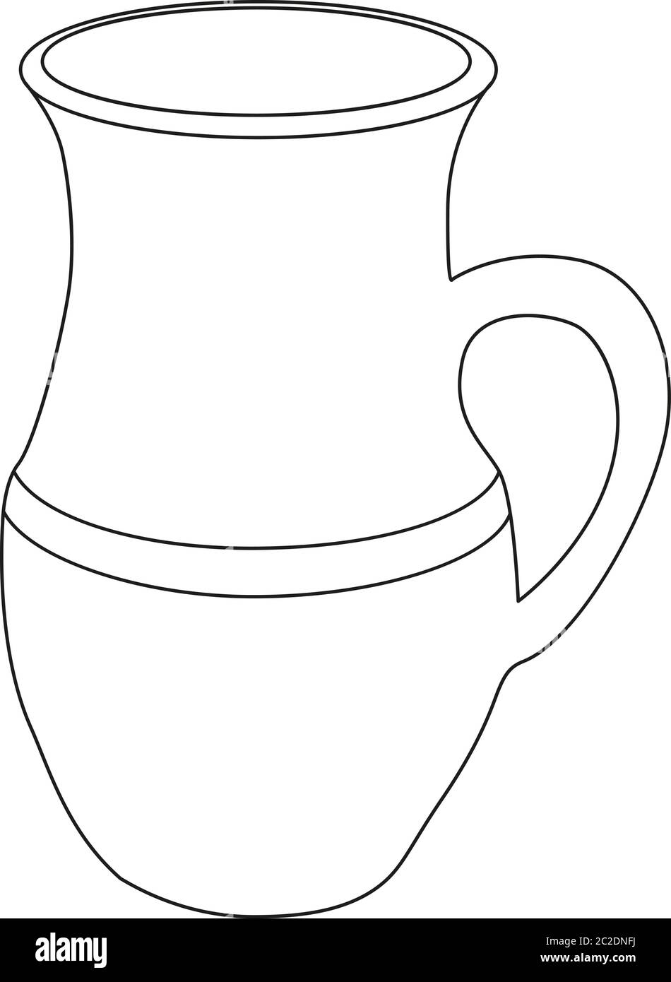 isolated sketch of a clay pot Stock Vector Image & Art - Alamy