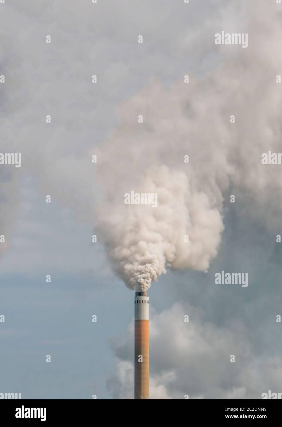 Industrial pollution from factory pipes of nature and the environment ...