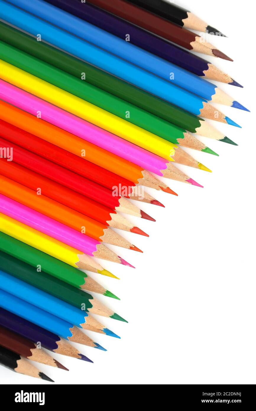 Abstract background from color pencils Stock Photo - Alamy