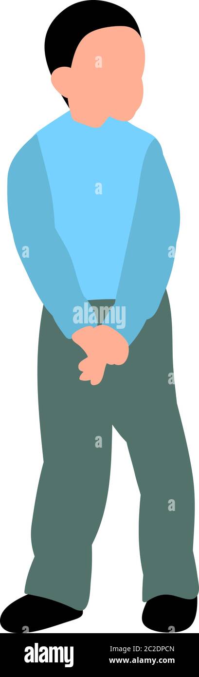 vector on a white background, faceless child boy Stock Vector Image ...