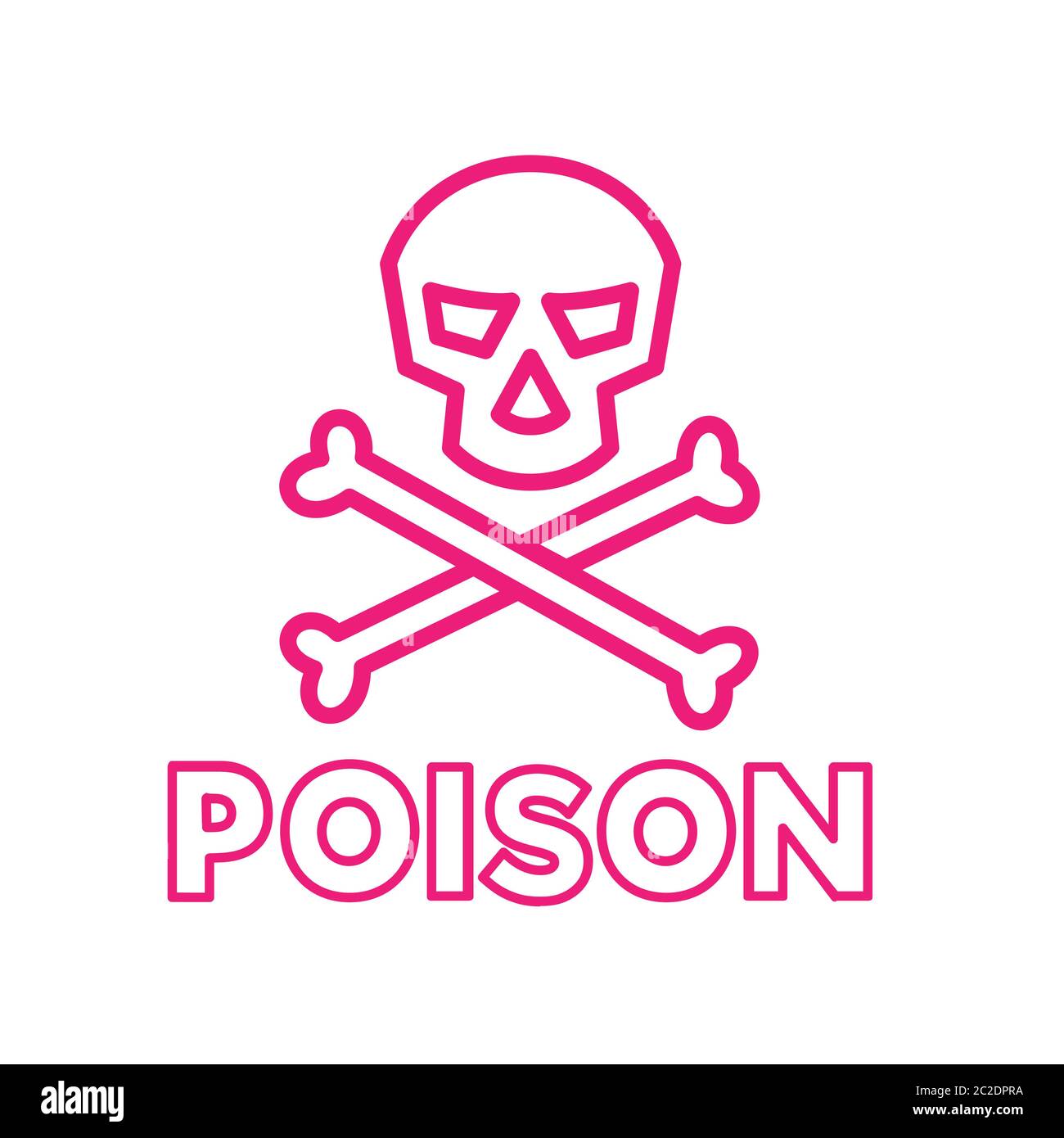 Icon retro style illustration of poison symbol with skull and ... Icon retro style illustration of poison symbol with skull and ...