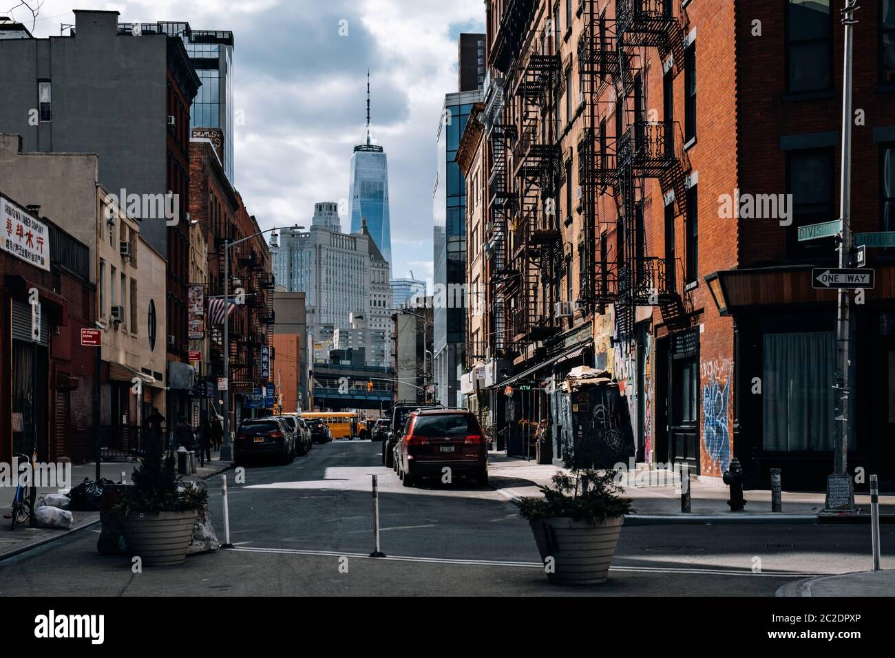 Division Street view of Chinatown in Lower Manhattan Stock Photo - Alamy
