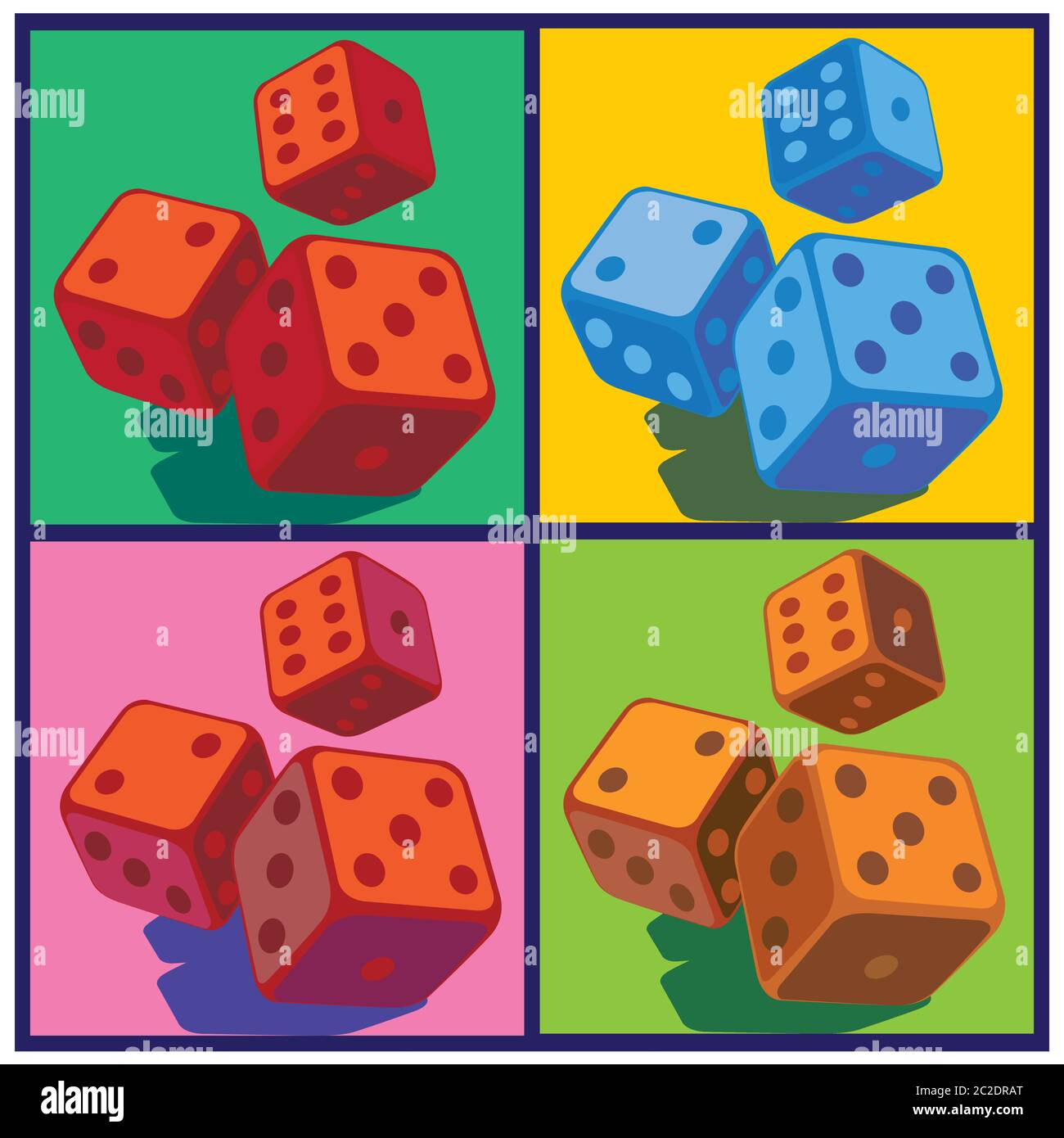 stylized vector illustration on the theme of gambling. several variants ...