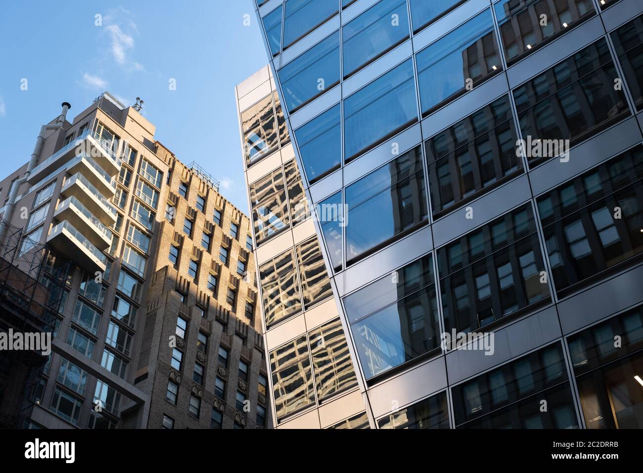 Perspective view to facade fragment of a modern building around Bryant ...