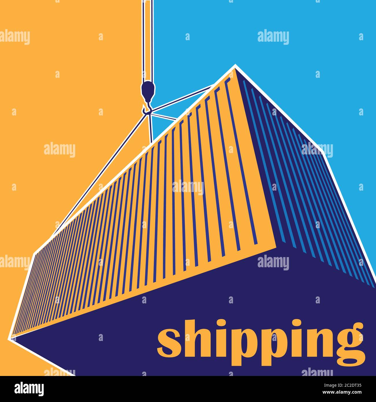 stylized illustration on logistics and freight transport. may be used ...