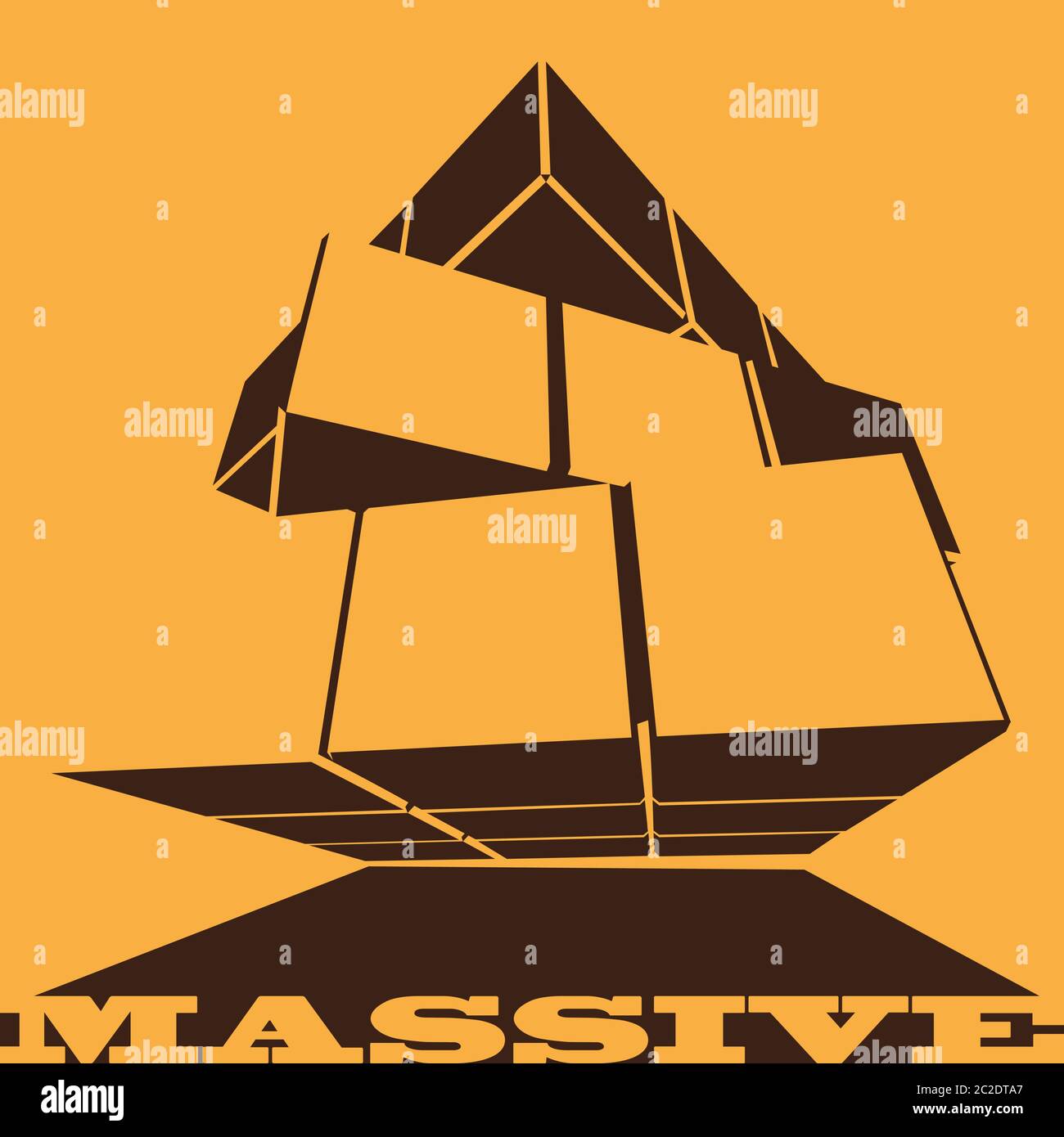 abstract massive cube transformer. can be used as a mark in the logo as ...