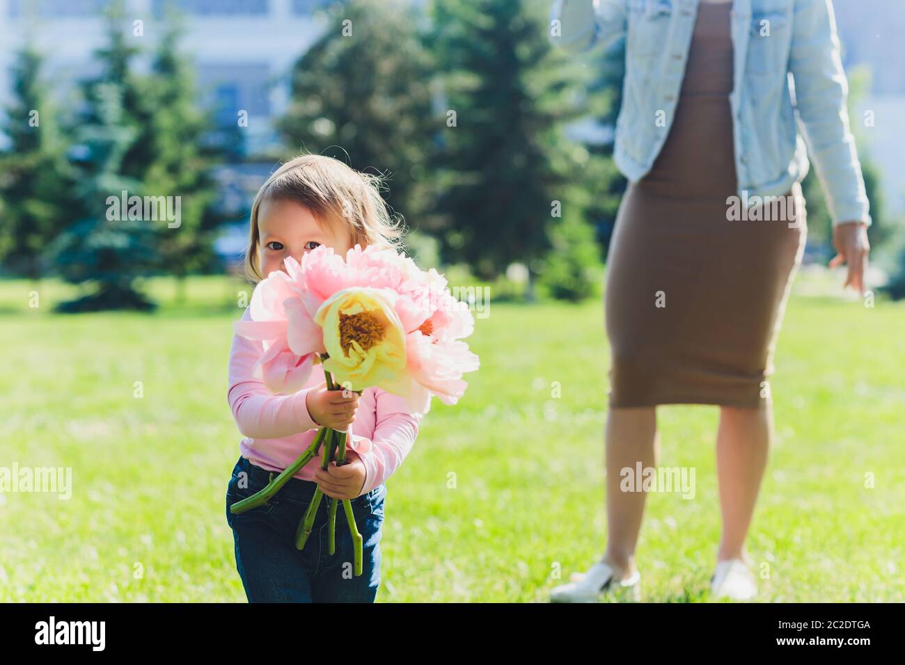 Happy mother's day Daughter is congratulating mom and giving her ...