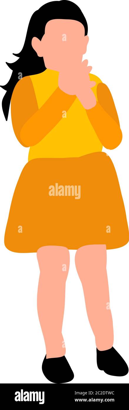faceless child girl Stock Vector Image & Art - Alamy