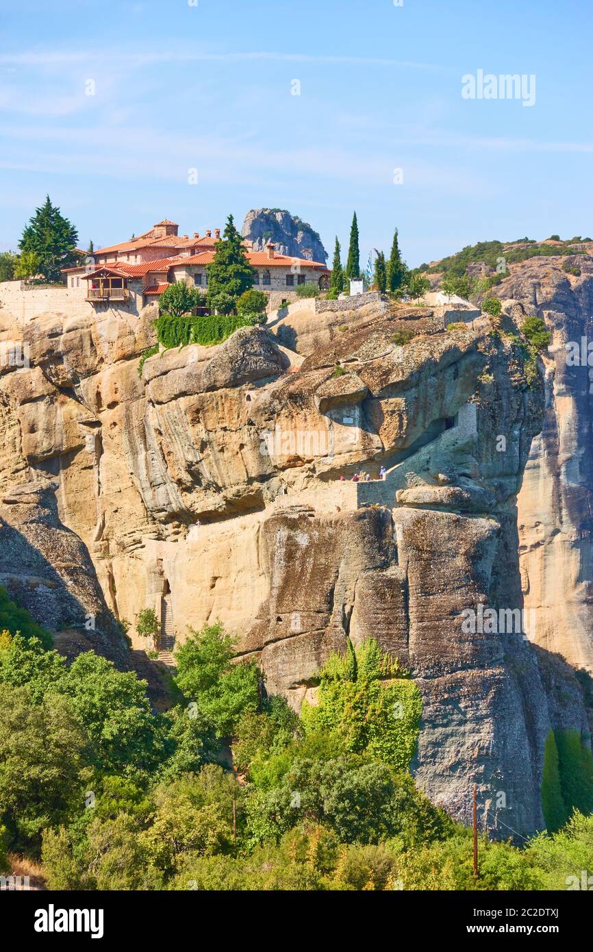 The Holy Trinity monastery in Meteora in Greece - Greek landscape Stock ...