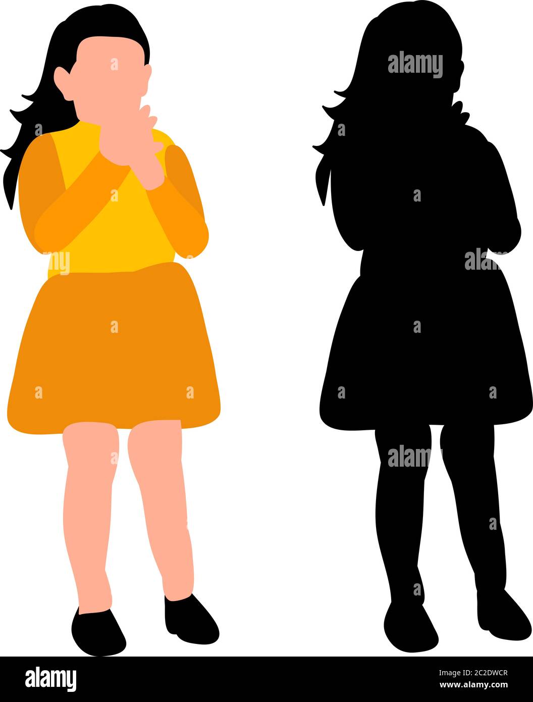 faceless child girl Stock Vector Image & Art - Alamy