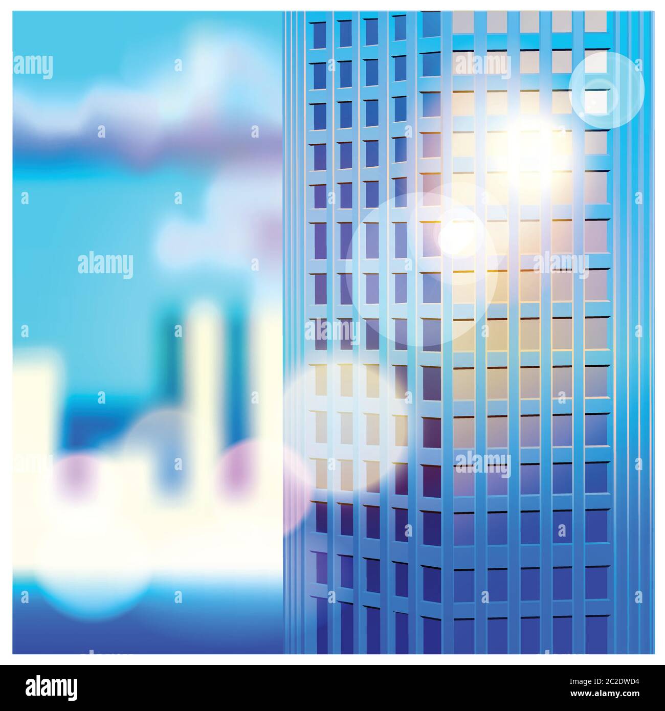 Dusk skyscrapers and city Cut Out Stock Images & Pictures - Alamy