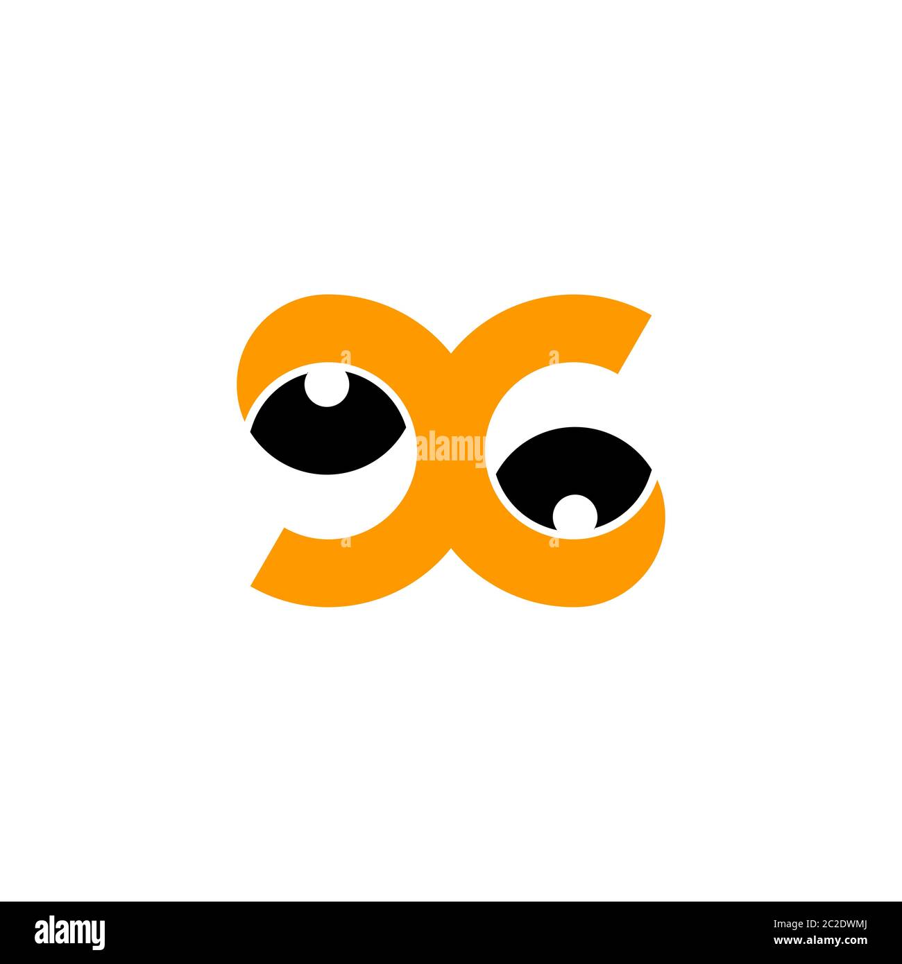 Number 96 graphic logo template, isolated on white background Stock ...