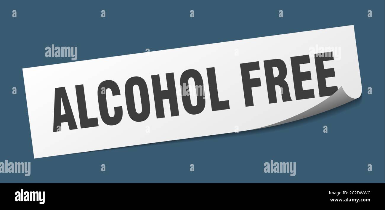 alcohol free sticker. alcohol free square isolated sign. alcohol free ...