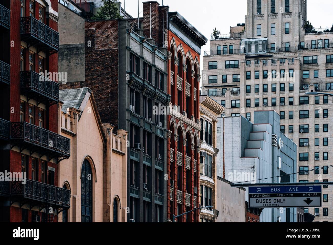 General view of old buildings and Cinépolis Chelsea on 23rd Street in ...