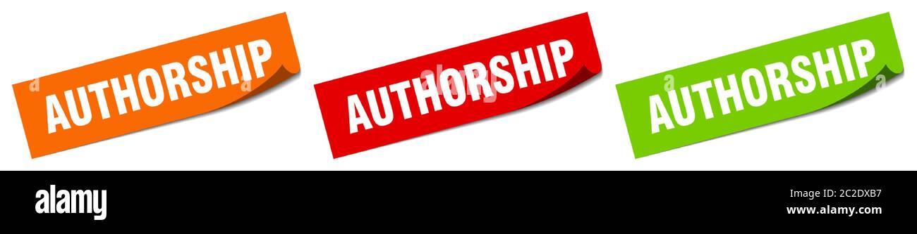 authorship sticker. authorship square isolated sign. authorship label ...