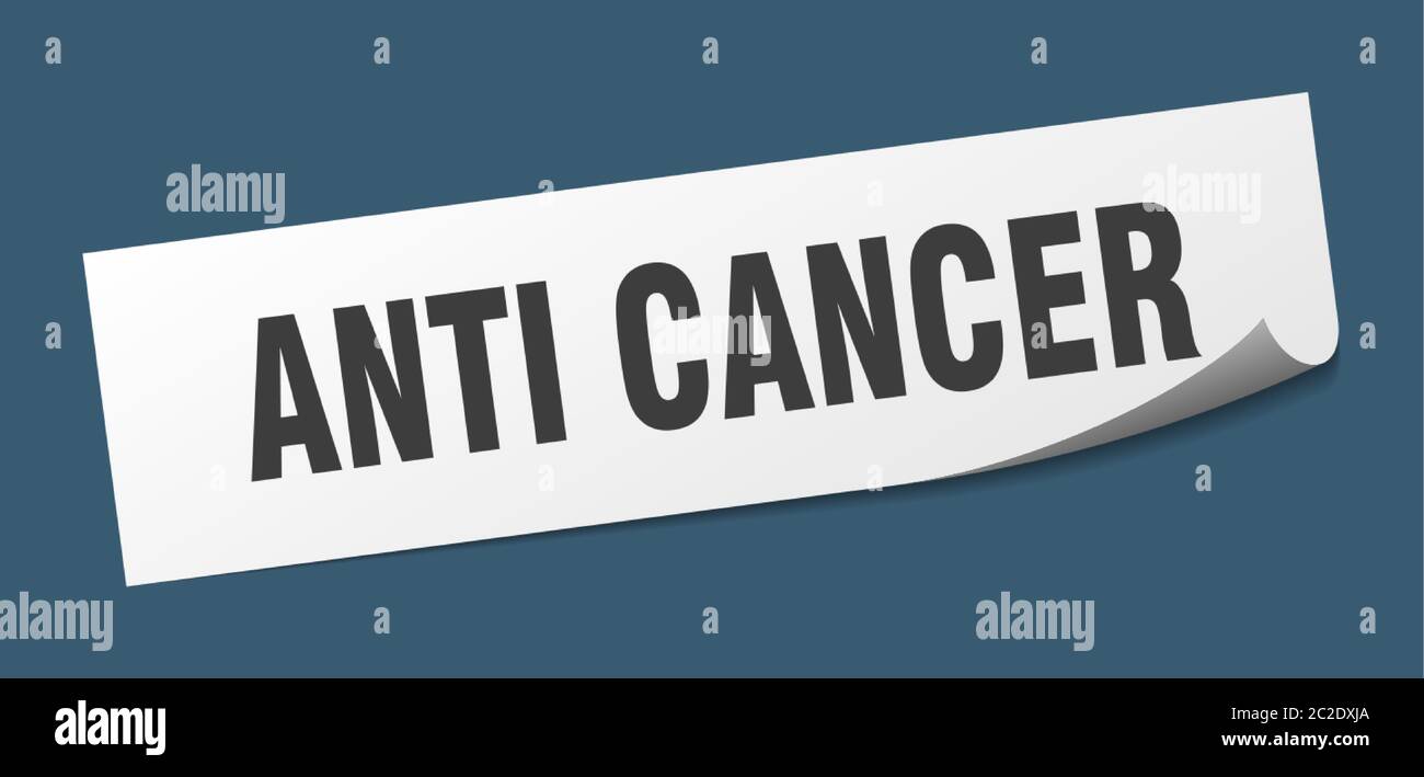 anti cancer sticker. anti cancer square isolated sign. anti cancer ...