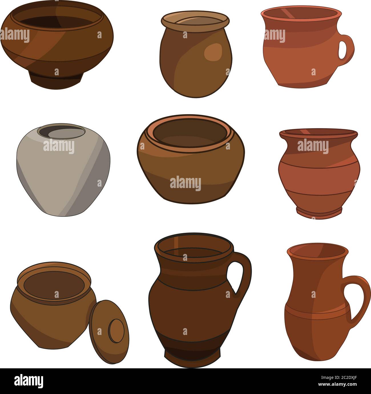 Clay pots pattern Stock Vector Images - Alamy