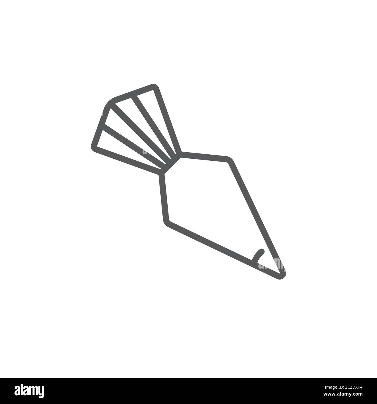 Icing bag with nozzle vector icon symbol isolated on white background ...