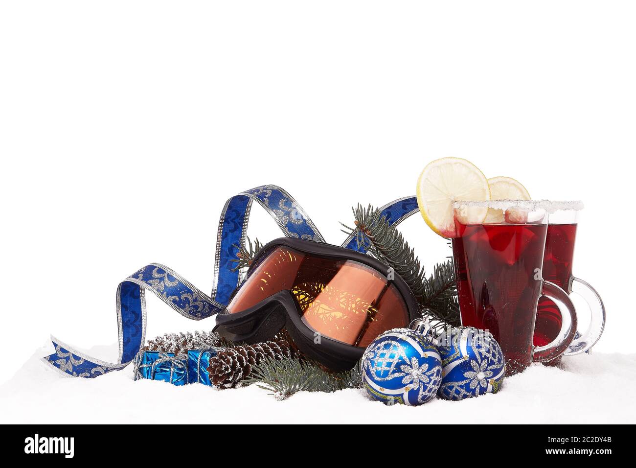 Glass wine christmas decorations Cut Out Stock Images & Pictures - Alamy