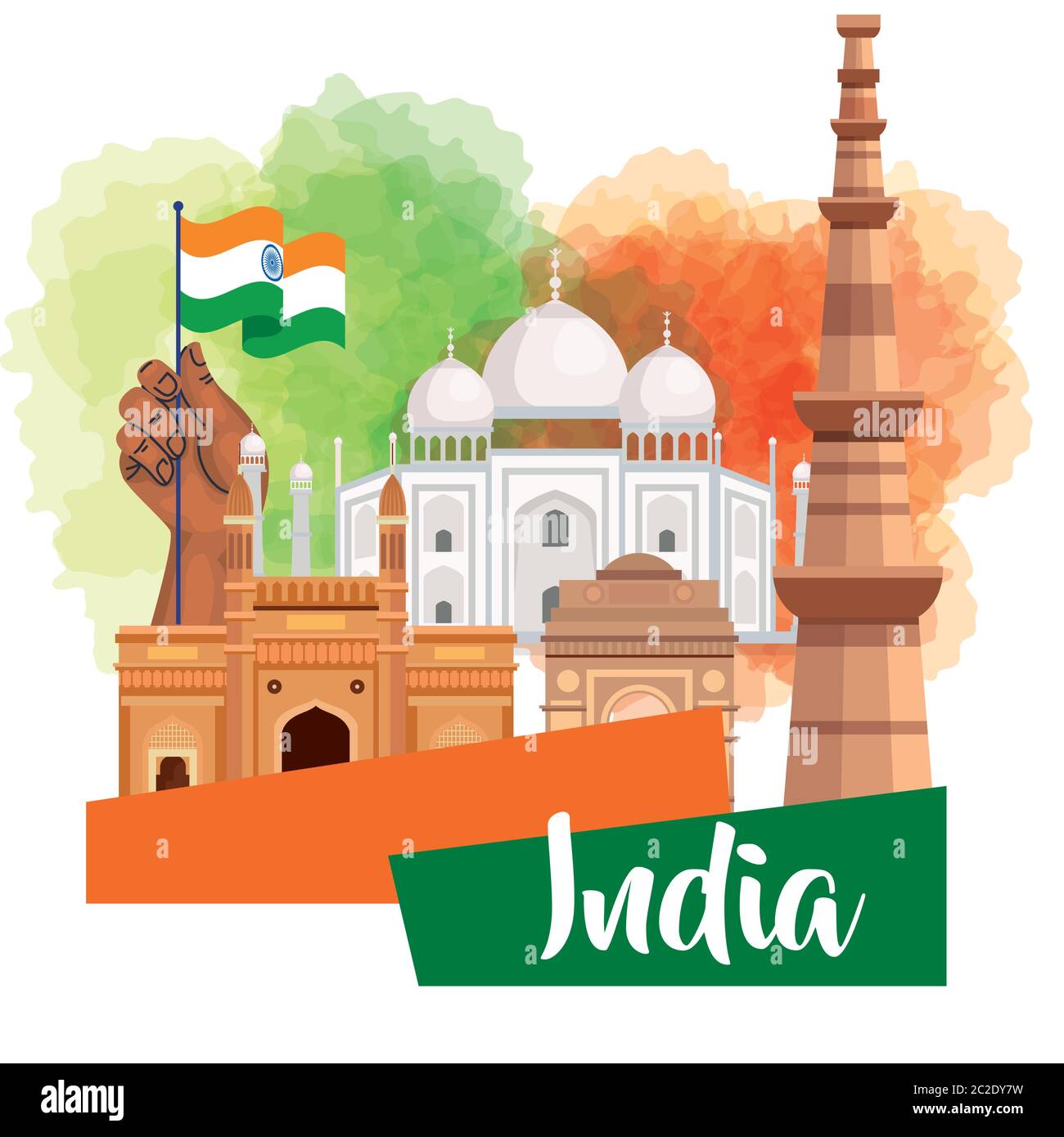 Indian Monuments Clipart