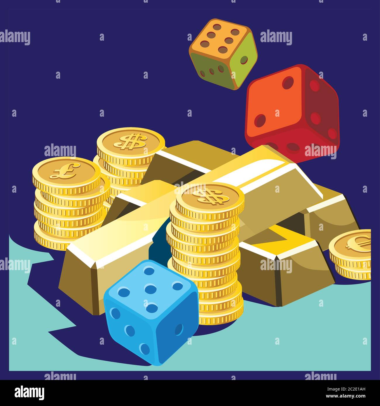 Stylized vector illustration on the theme of money, opportunities ...