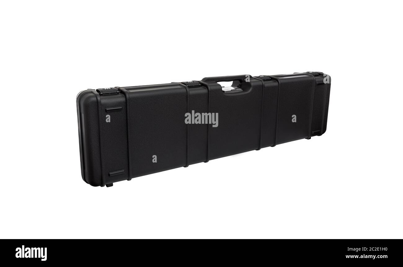 Hard plastic case for storing and transporting weapons. Black gun case ...