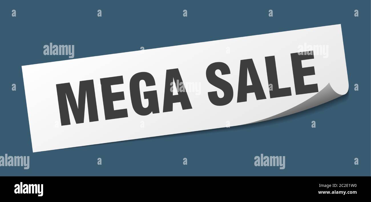 mega sale sticker. mega sale square isolated sign. mega sale label ...