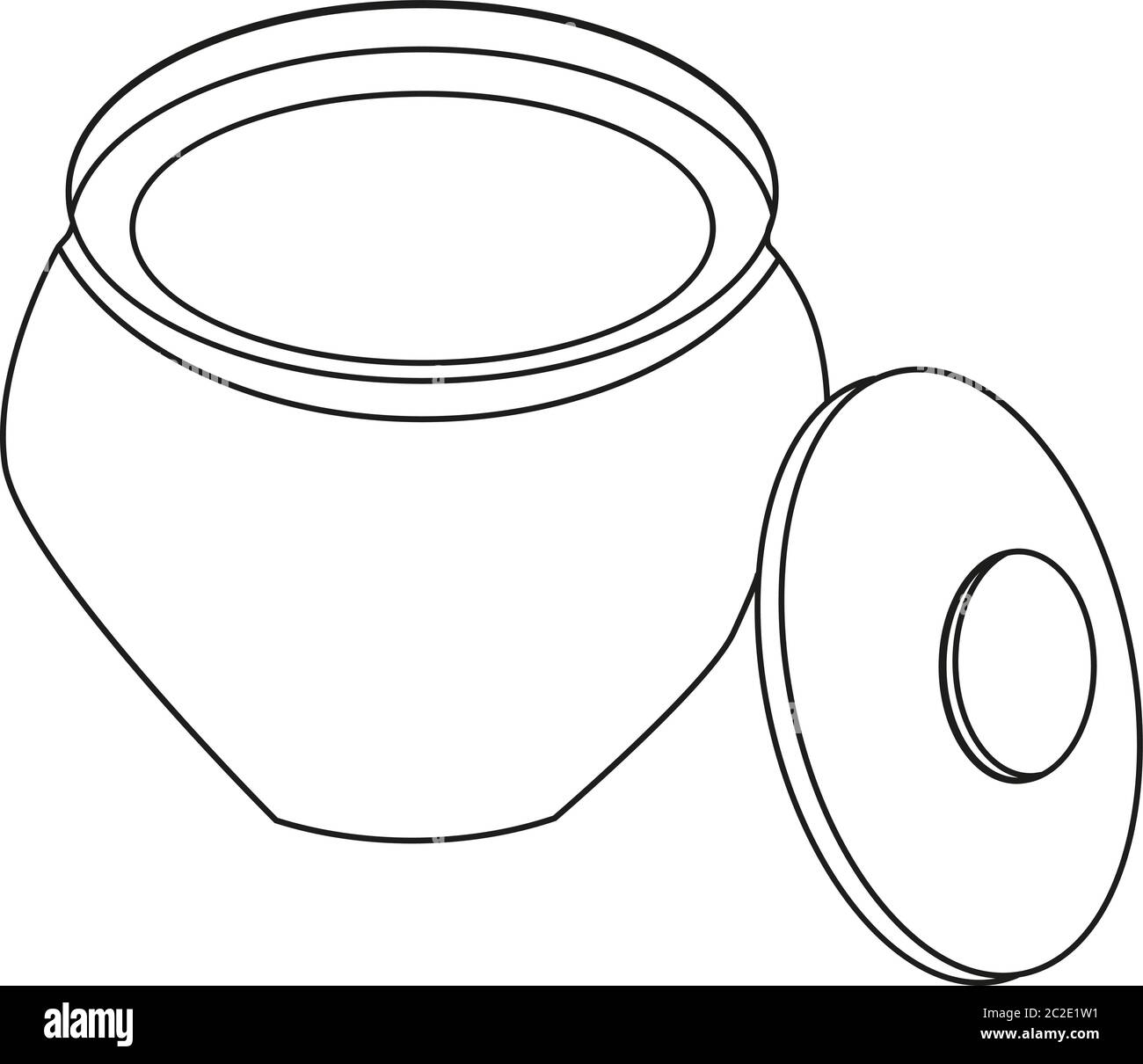 isolated, clay pot sketch Stock Vector Image & Art - Alamy