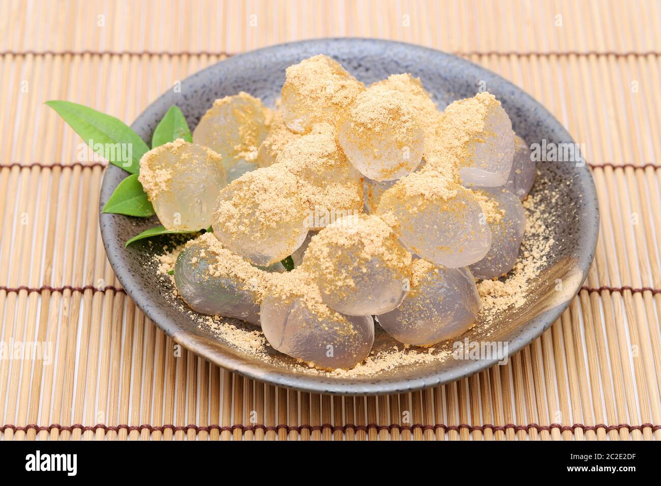 Japanese confectionery, Warabi mochi traditional sweets Stock Photo - Alamy