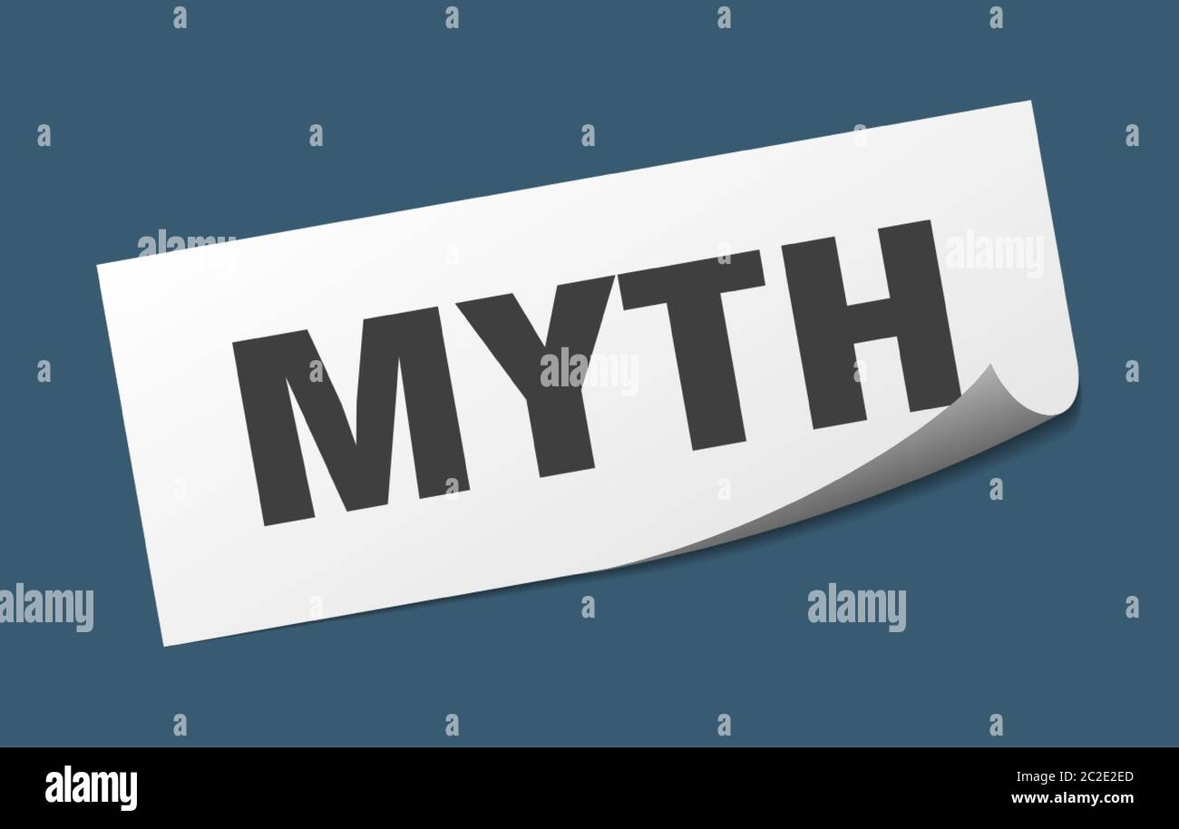 myth sticker. myth square isolated sign. myth label Stock Vector Image ...