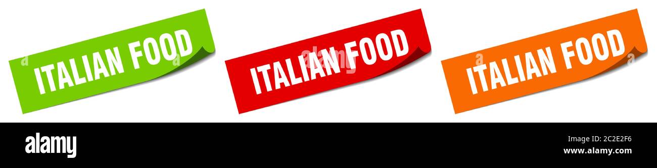 italian food sticker. italian food square isolated sign. italian food ...