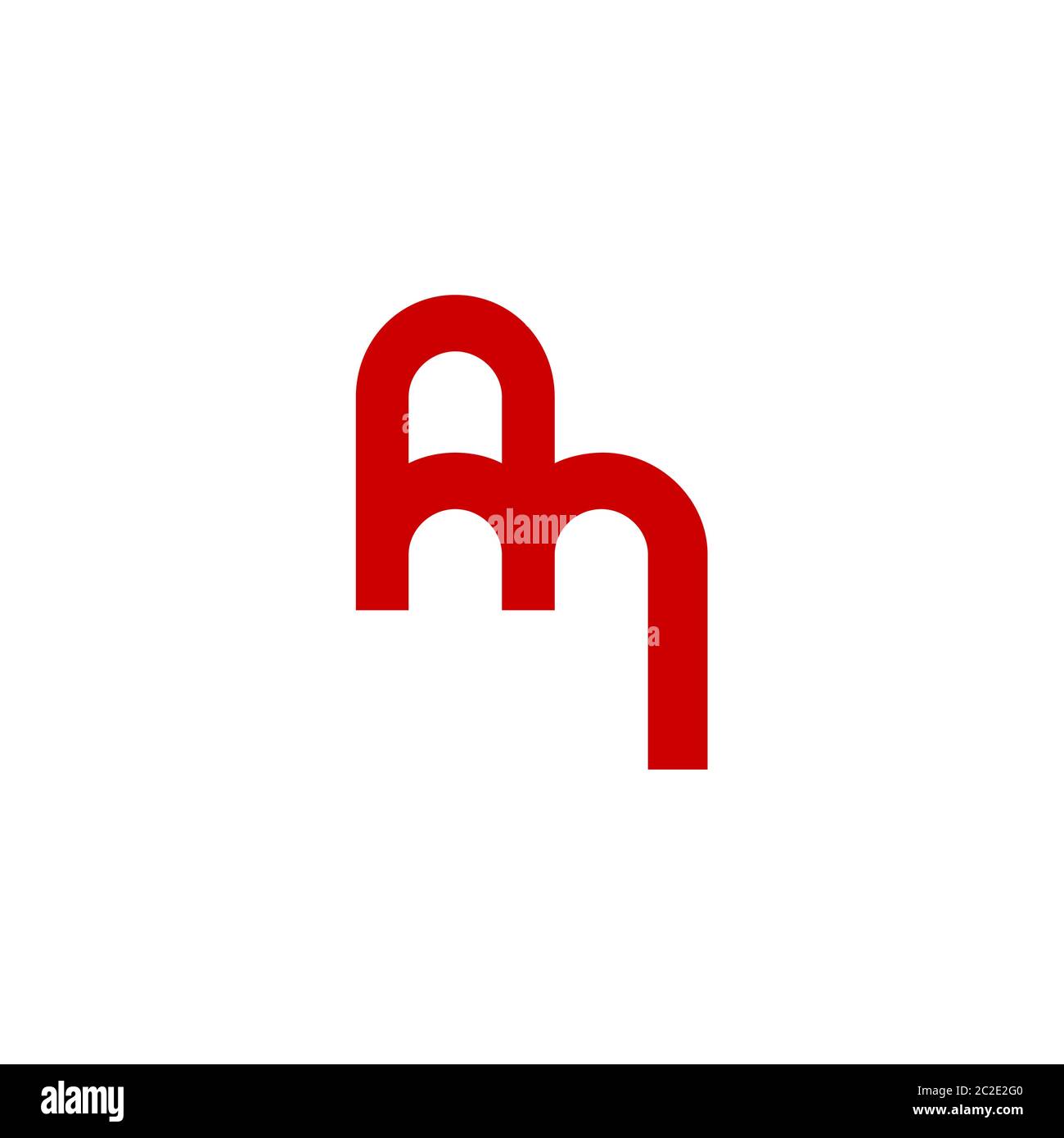 Initial letter Am graphic logo template, line design concept, Abstract ...