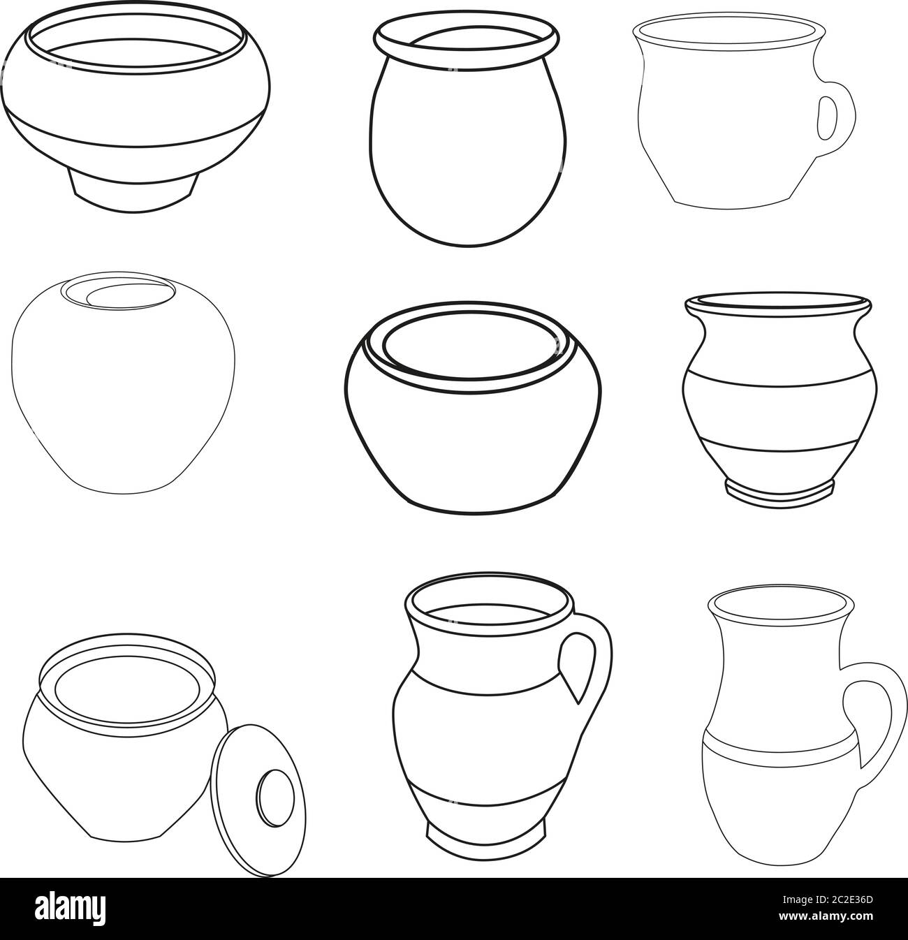 clay pot collection of sketches Stock Vector Image & Art - Alamy