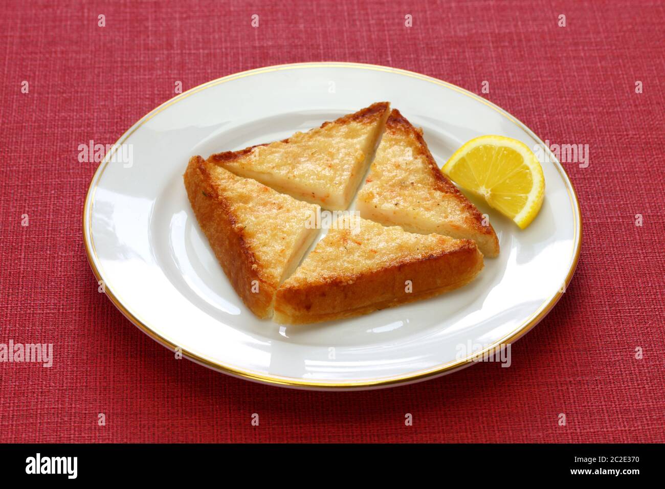 deep fried shrimp toast, chinese dim sum dish Stock Photo - Alamy