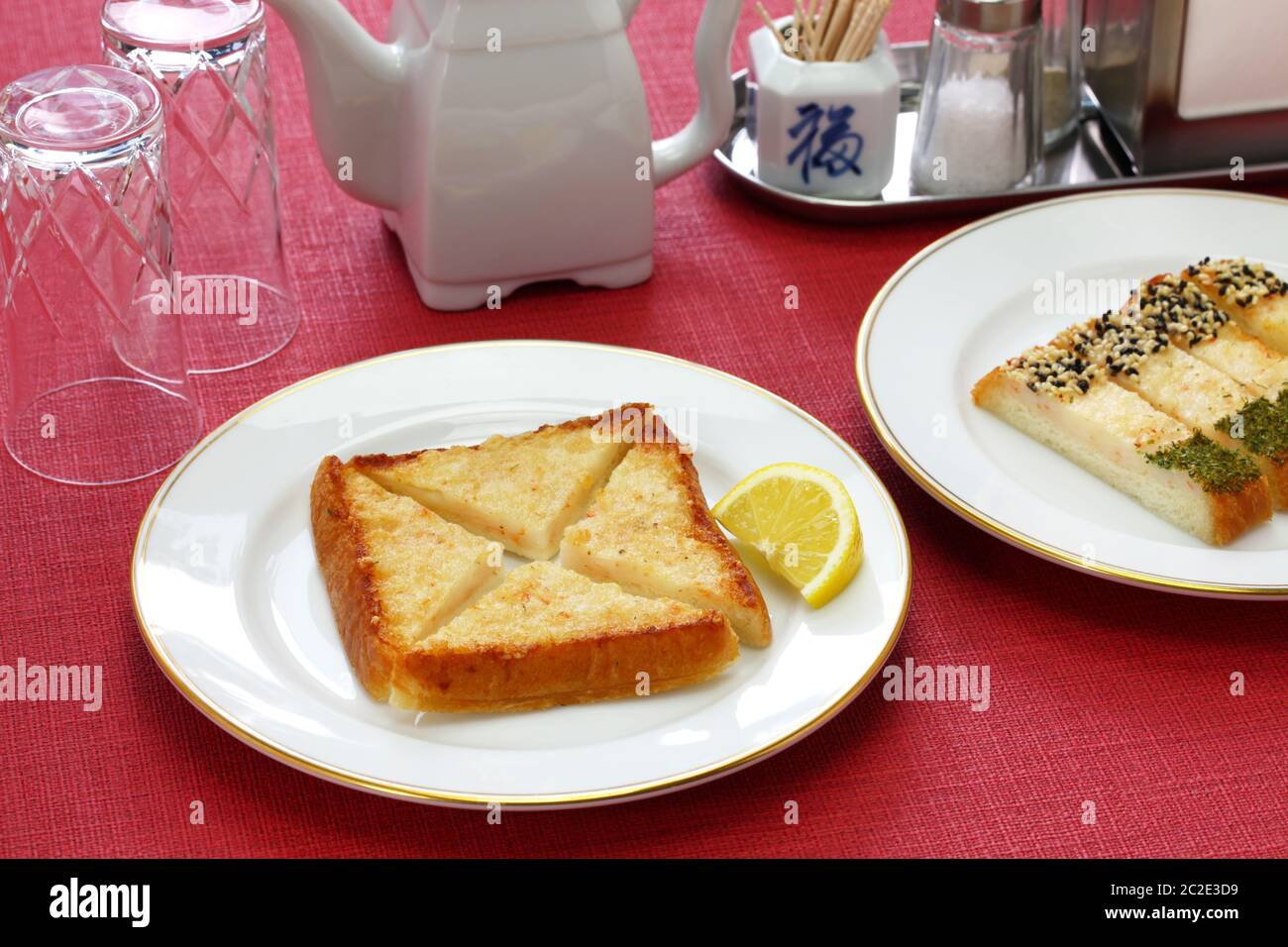 deep fried shrimp toast, chinese dim sum dish Stock Photo - Alamy