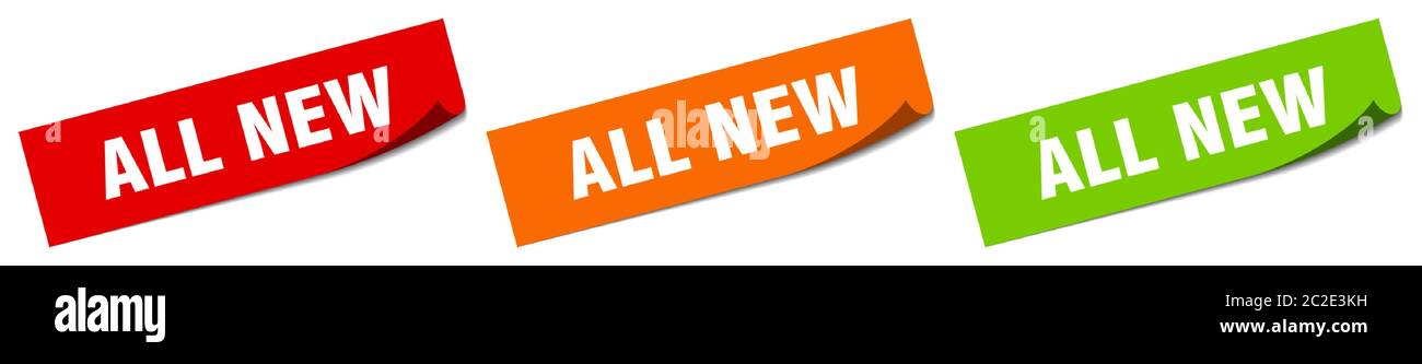 all new sticker. all new square isolated sign. all new label Stock ...