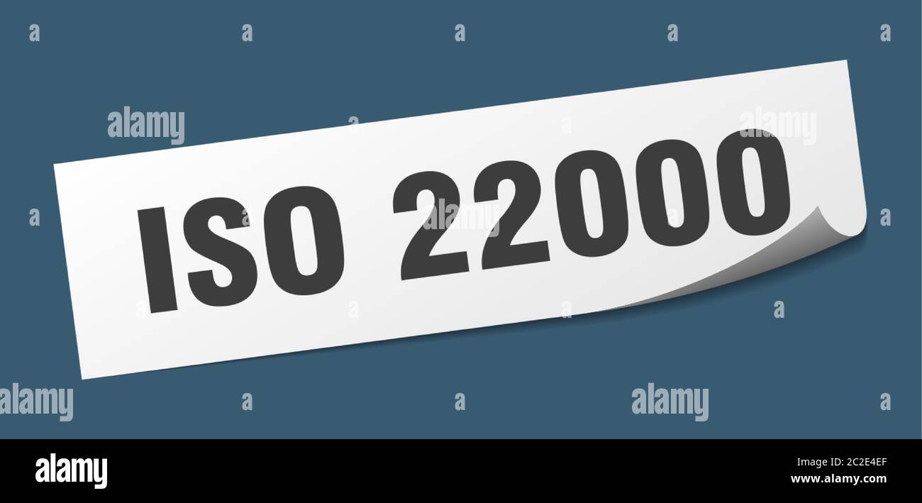 iso 22000 sticker. iso 22000 square isolated sign. iso 22000 label ...