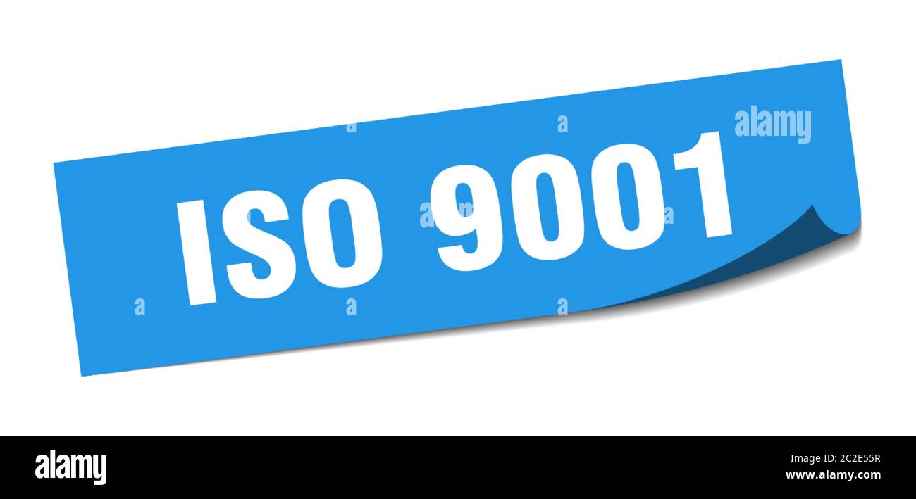 iso 9001 sticker. iso 9001 square isolated sign. iso 9001 label Stock ...