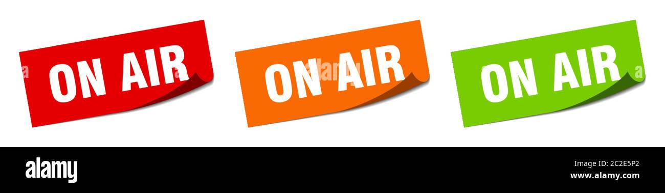 on air sticker. on air square isolated sign. on air label Stock Vector ...