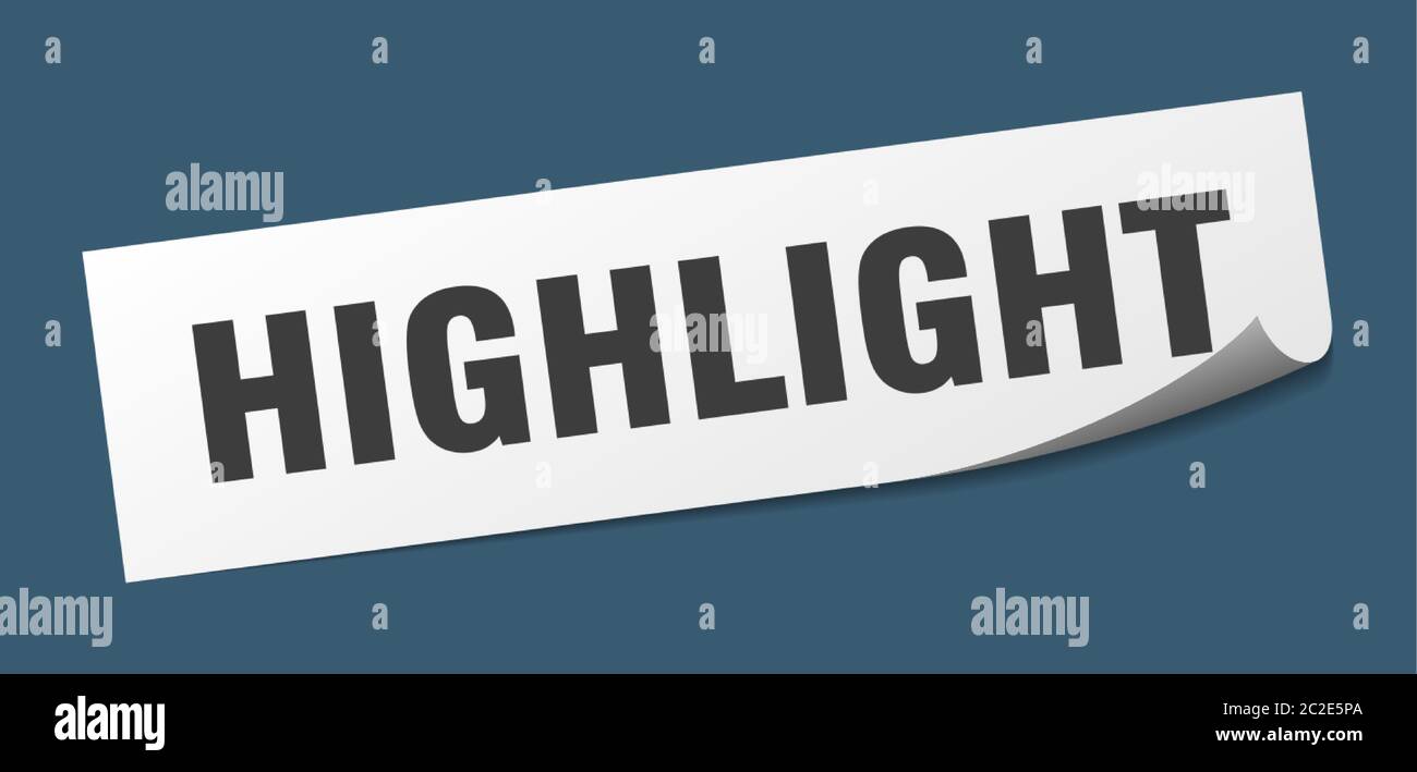 highlight sticker. highlight square isolated sign. highlight label ...