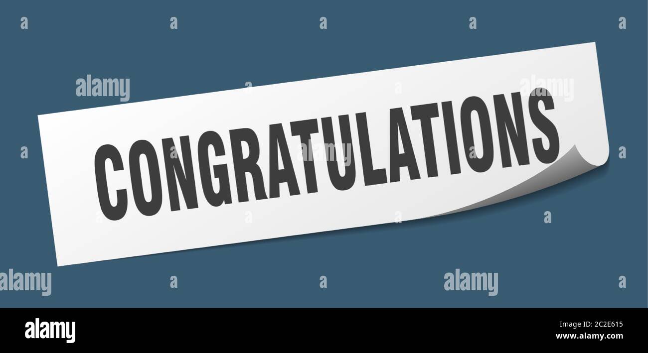 congratulations sticker. congratulations square isolated sign ...