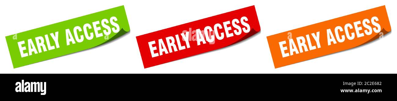 early access sticker. early access square isolated sign. early access ...