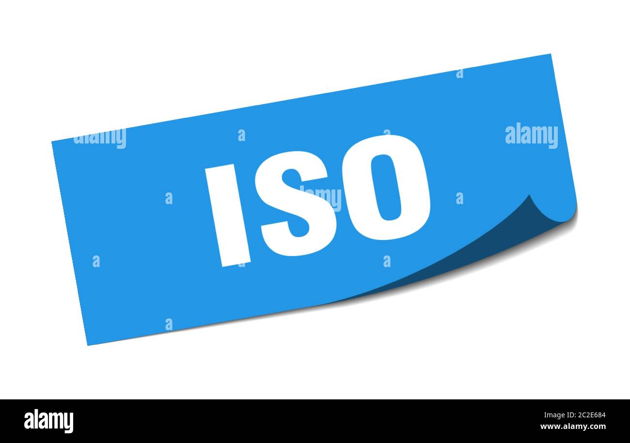 iso sticker. iso square isolated sign. iso label Stock Vector Image ...