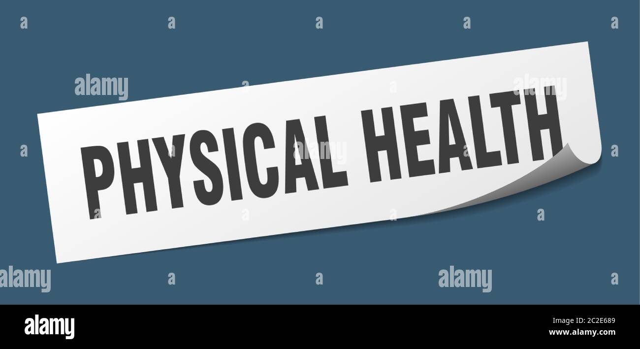 physical health sticker. physical health square isolated sign. physical ...