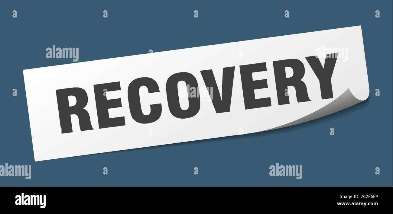 recovery sticker. recovery square isolated sign. recovery label Stock ...