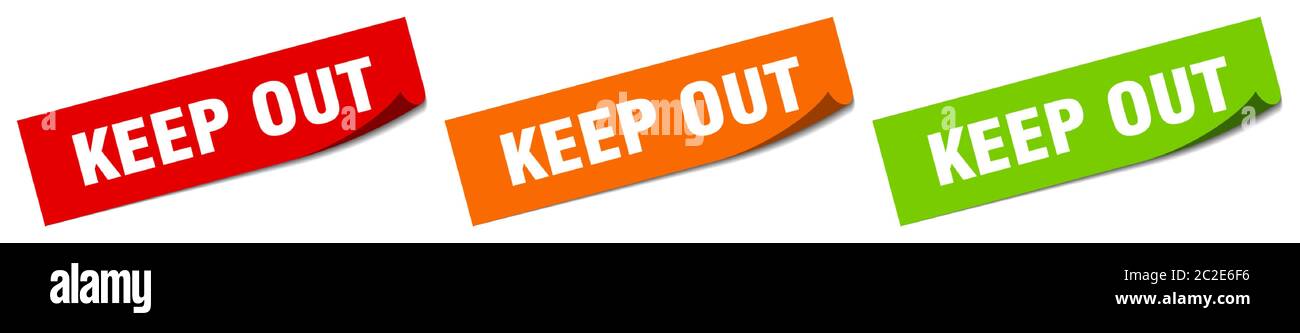 keep out sticker. keep out square isolated sign. keep out label Stock ...