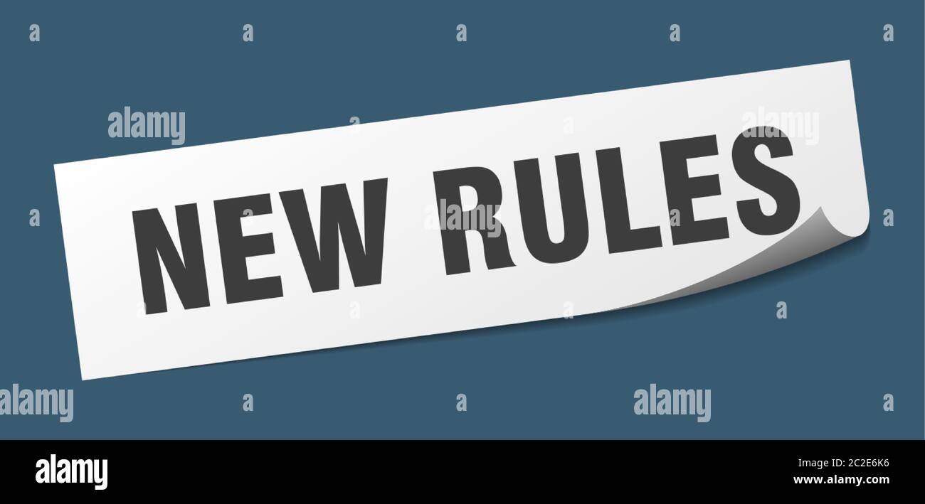 new rules sticker. new rules square isolated sign. new rules label ...